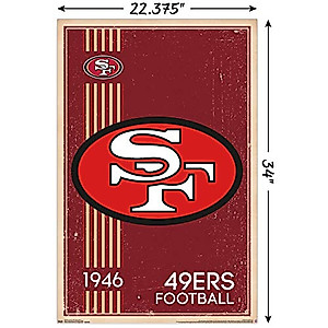 Trends International NFL San Francisco 49ers - Retro Logo 14 Wall Poster, 22.375" x 34", Unframed Version