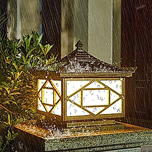SPNEC Solar Lights, Outdoor Garden Lights, Home Gate Pillar Lights, Outdoor Garden Pillar Headlights