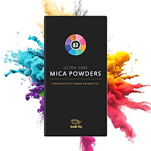 Chameleon Mica Powder for Epoxy Resin - 52 Colors Set - 0.10 Oz (3gr) - Mica Pigment for Resin Art, Soap Making, Epoxy, Slime & Candle Dye - Mica Powder, Lip Gloss, Eye Shadow