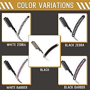 Better Barber Professional Straight Edge Razors for Men-Premium Disposable Razor Kit for Shaving Hair/Beard-Men’s Shave Kit Safety-Razor for Men (Refill blades pack, 80 Units)