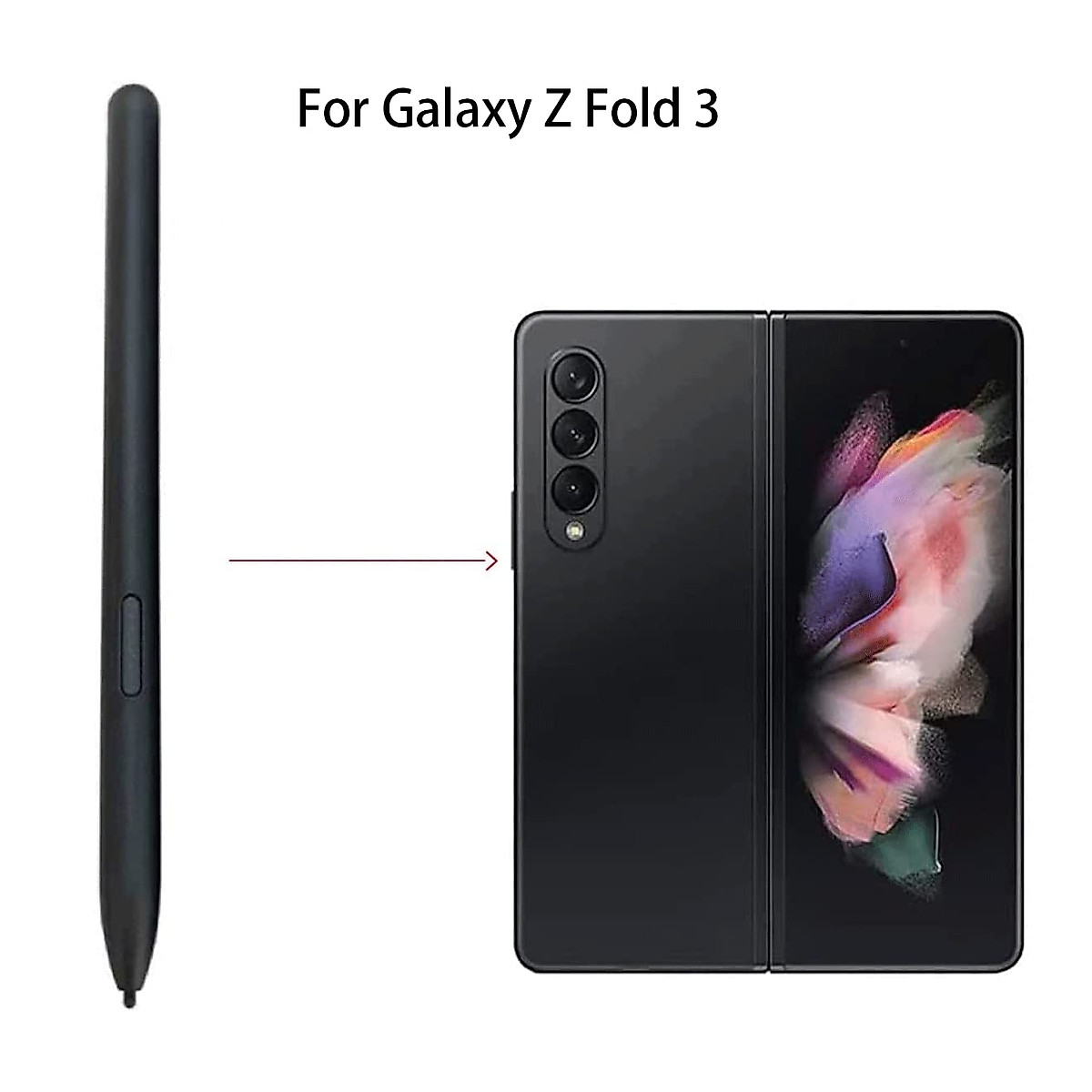 Fold Edition Galaxy Z Fold 3 4 Pen Replacement + 2 Pen Tips for Samsung Galaxy Z fold 3 4 S Pen Touch Stylus S Pen WithoutBluetooth(Fit Pen Slot)