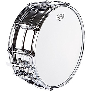 Ludwig LM400 Smooth Chrome Plated Aluminum 5 x 14 Inches Snare Drum with Imperial Lugs and Supra-Phonic Strainer