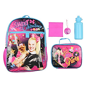 Nickelodeon Jojo Siwa Life's A Party Sweet Celebrations Graphic Backpack 5 PC Mega Set