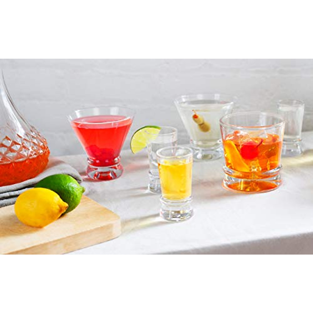 JoyJolt Afina Heavy Base Shot Glasses (Pack of 6) - 1.5-Ounces
