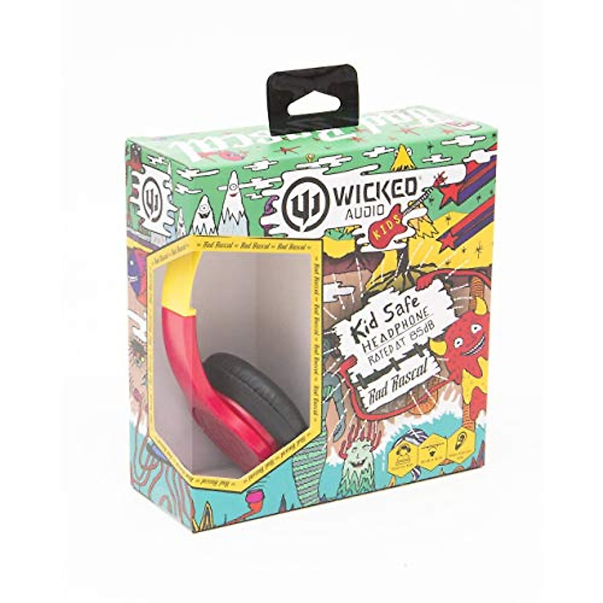 Wicked Audio Rad Rascal Kids Headphones with Safety Volume, (Ketchup ...
