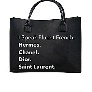 LA | TC Modern Vegan Tote - Fluent French (Black)