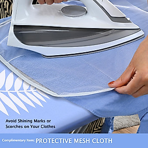 SheeChung 12.5 x 32 Inch Mini Ironing Board Cover - with 100% Cotton Iron Cover and Extra Thick Pad,Resists Scorching and Staining,Fits for Small Tabletop Ironing Board (Ironing Board Not Included)