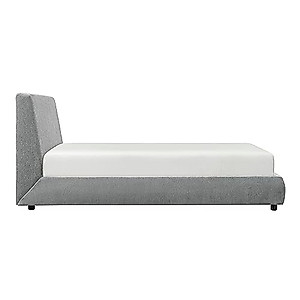 Lexicon Ithaca Chenille Upholstered Platform Bed, Cal King, Gray