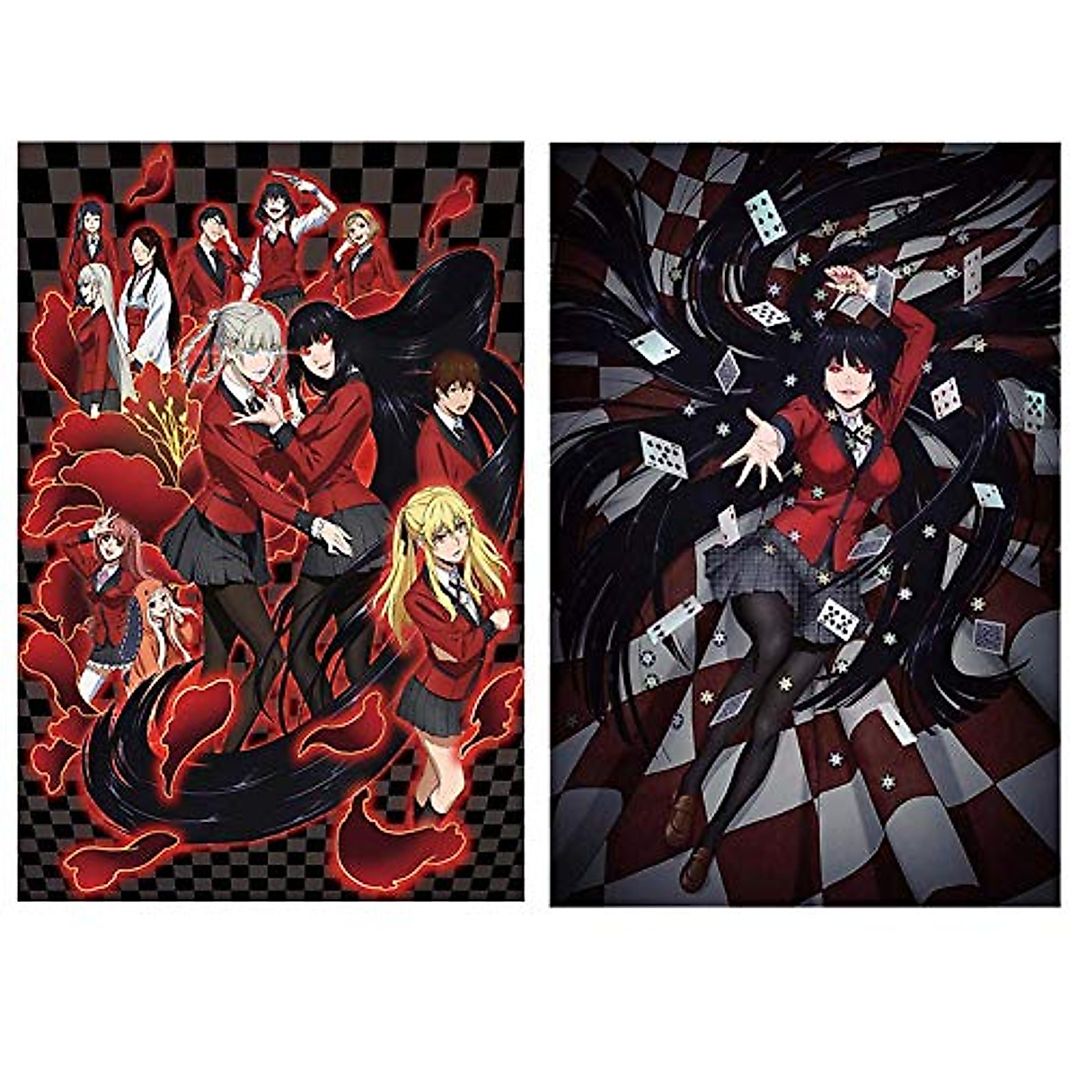 tealn Anime Jabami Yumeko Kakegurui Gambaling School Wall Poster Painting(S Multi2)