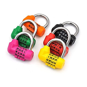 YingRen Word Combination Lock - Security Code Lock Digit Padlock for School Gym Locker/Sports Locker/Fence/Toolbox/Case/Hasp Storage Orange