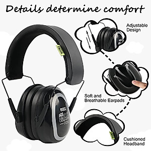 GREEN DEVIL 3 Pack Kids Ear Protection Ear Muffs 27dB Noise Cancelling Hearing Protection Headphones For Toddlers To Teens