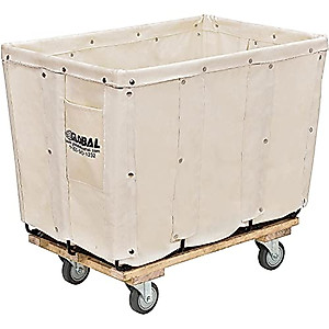Canvas Basket Bulk Truck, 8 Bushel. 34" L x 22.75" W x 30.25" H