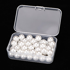 Philison 10 Packs Small Clear Plastic Beads Storage Containers Box Transparent Boxes with Hinged Lid for Small Items, Jewelry, Crafts (3.34 x 2.16 x 1 in)