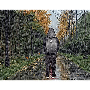 MZIPLINE Large Backpack Bag-Smell Proof-With Combination Lock & Hoodie-Odor Proof-Water Resistant,Anti Theft Travel Laptop Daypack School Bookbag for College Student Men & Women Work (Black)