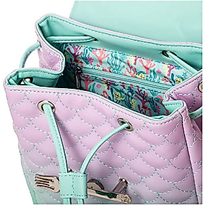 Loungefly Disney Little Mermaid Ombre Scales Womens Double Strap Shoulder Bag Purse