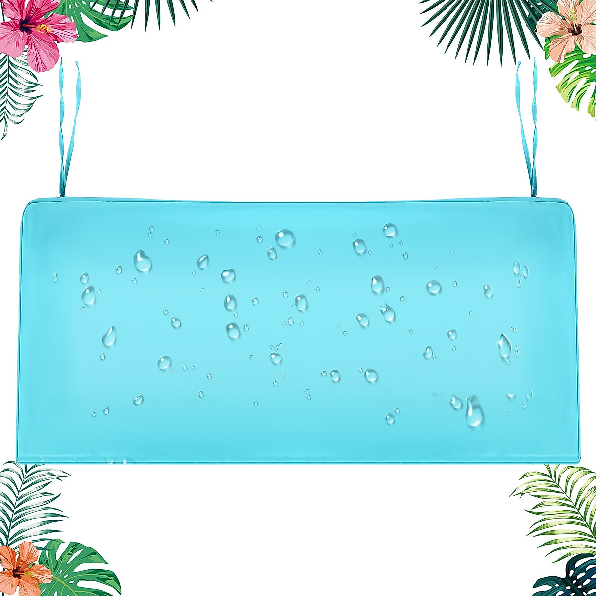 SmoothNovelty 42x18 Inch Patio Bench Cushion Covers Outdoor Waterproof UV Protection Loveseat Swing Replacement Cover with Tie Zipper Adjustable Strap Garden Seat Sofa Furniture Cushion Cover