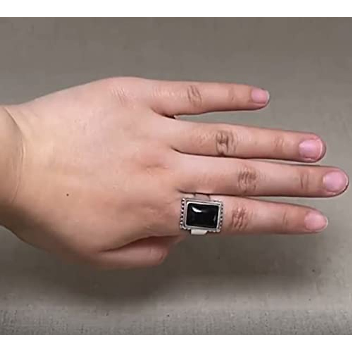 Lucifer Morningstar Ring 925 Sterling Silver, Black Onyx Turkish Ring for men and women (9)