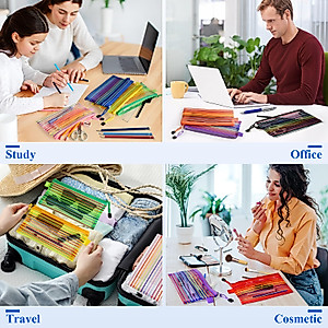 TooyBing 80 Pcs Pencil Pouches Bulk, 10 Color Mesh Zipper Pouch Pencil Case, 9x4.7 inches Small Zipper Pencil Bags for Office/School/Home Organization Supplies, Multipurpose Travel Storage Bags