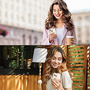 ICEDIO for iPhone 15 Case with Screen Protector-Clear with Fashionable Trendy Patterns-Designed for Girls and Women-Slim Fit Cover-Protective Phone Case 6.1" Cute Trees Floral Flower