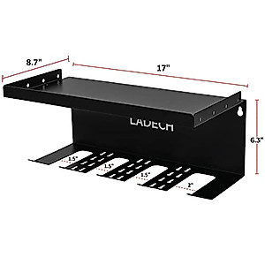 LADECH Cordless Drill Tool Organizer - Drill holder storage wall mount shelf rack and charging station to optimize garage organization and power tool storage (Drill holder & Shelf)