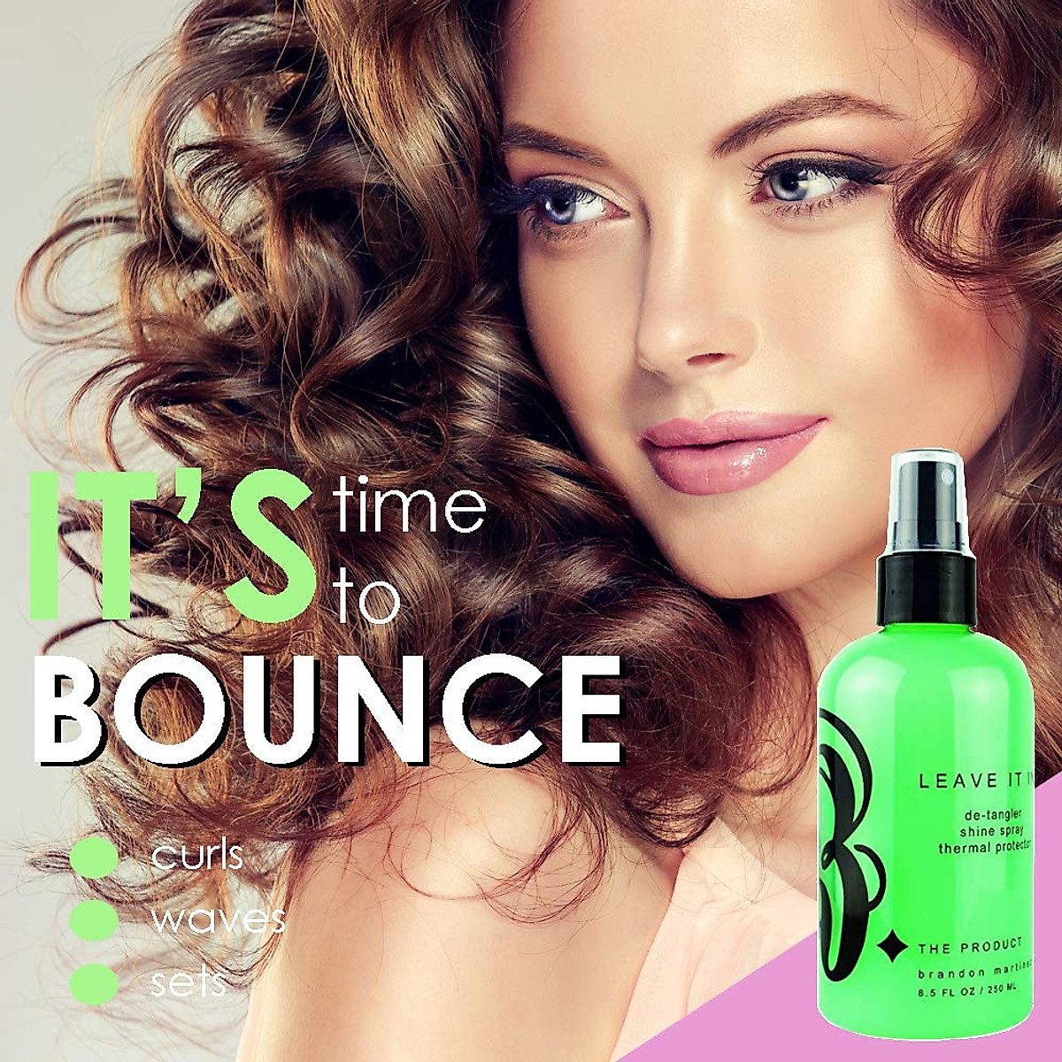 Anti-Frizz Detangler, Leave-In Conditioner For Dry And Damaged Hair, Leave-In Detangler, Thermal Spray With Incredible Shine-B. The Product Leave It In 8oz.