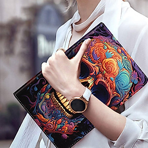 Case for iPad Pro 11 Inch 4th/3rd/2nd/1st Generation 2022/2021/2020/2018, Multi-Angle Smart Stand Cover Auto Sleep/Wake Fit iPad Air 4/5, Colorful Floral Skulls