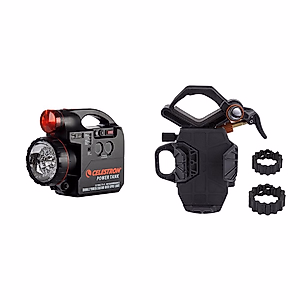 Celestron - PowerTank Telescope Battery - 12V Portable Power Supply - Emergency Kit - Red/White LED Flashlight - USB Ports & NexYZ 3-Axis Universal Smartphone Adapter