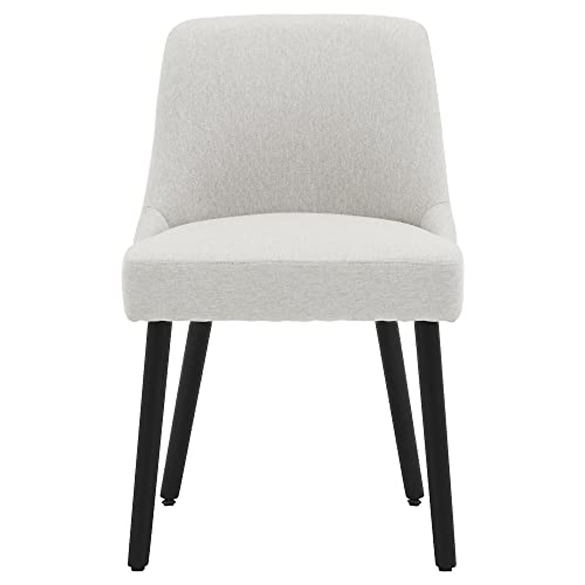 MINCETA Dining Chair,Morden Wood Leg Upholstered Kitchen Chair Set of 2,Performance Fabric in Beige Gray