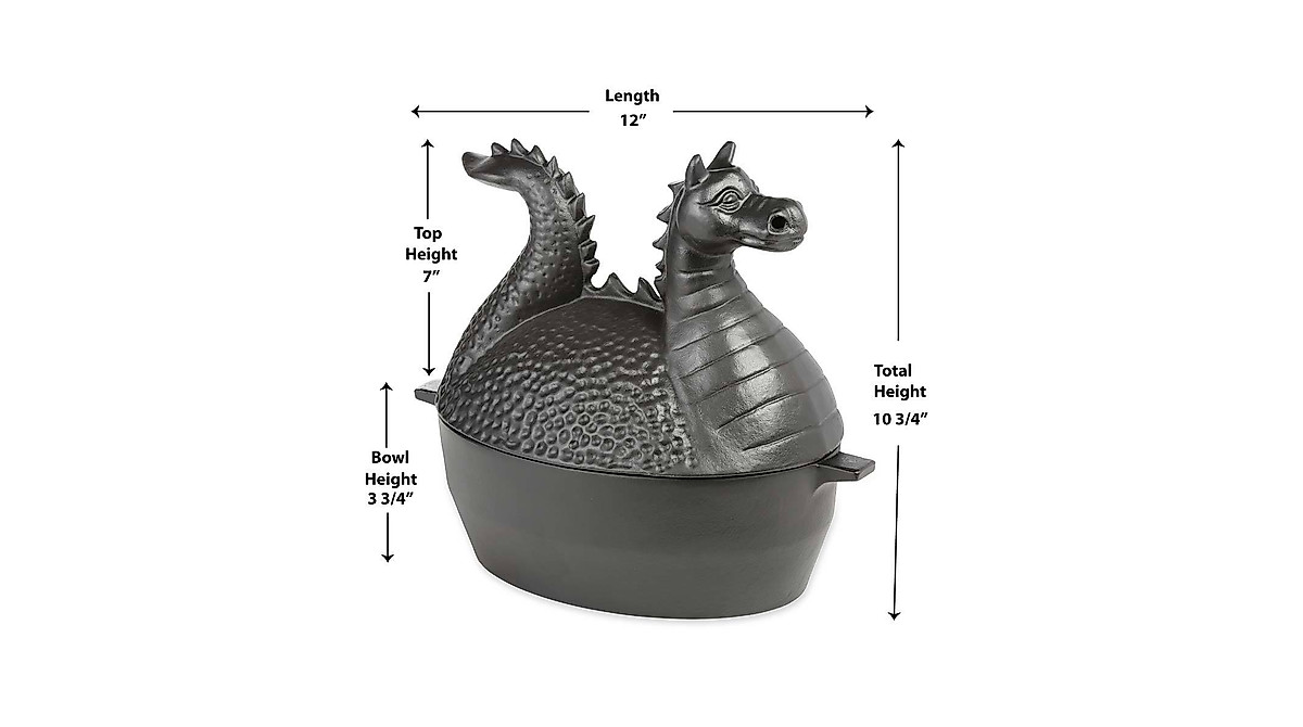 Unique Dragon Cast Iron Wood Stove Steamer | Plow & Hearth