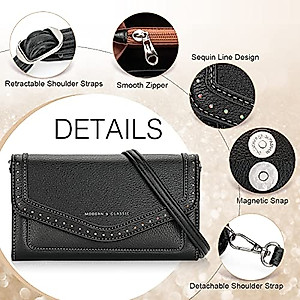 MEITRUE Crossbody Bags For Women,Wallet Phone Purse Shoulder handbags Multi-Function Small RFID Clutch Card Holder