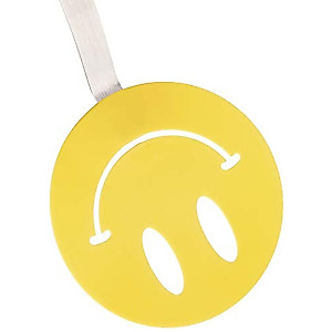 Tovolo Spatulart Smiley Nylon Flex Turner, Spatula Cooking Utensil Co-Molded With Silicone, Sturdy Steel Handle, Safe for Non-Stick Cookware, Face, H x 11.75 x W x 1.25