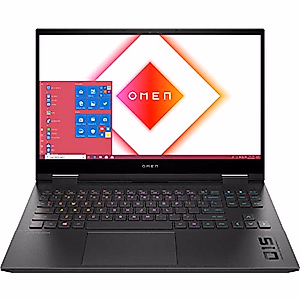 HP OMEN 15-ek1013dx 15.6" Full HD 300Hz Gaming Notebook Computer, Intel Core i7-10750H 2.6GHz, 16GB RAM, 512GB SSD, NVIDIA GeForce RTX 3070 Max-Q 8GB, Windows 10 Home, Free Upgrade to Windows 11