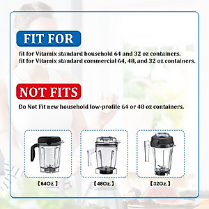 Blender Blade Replacement Part for Vitamix, Stainless Steel Blender Wet Blade Assembly Compatible with Vitamix 5200 Series 32oz and 64oz Mixer Containers Accessories Kitchen