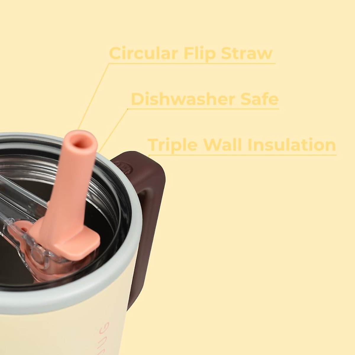 Belle 40oz Traveler + Replacement Straws