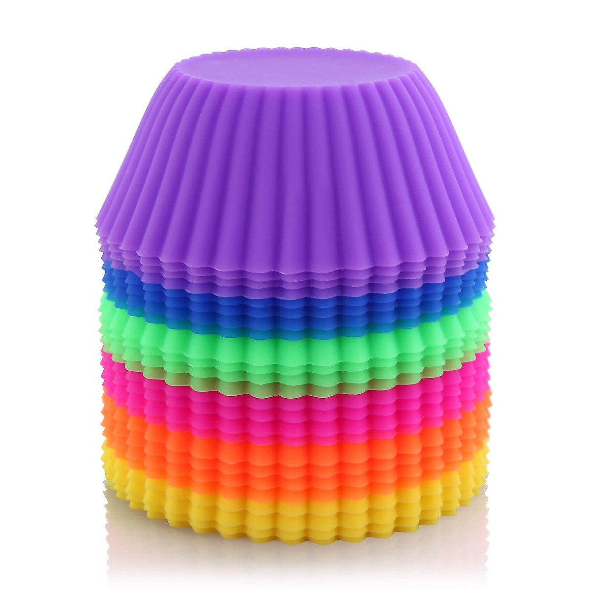 New Star Foodservice 44270 Reusable Silicone Baking Cups and Cupcake Liners, Set of 24