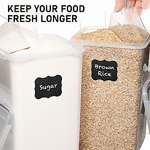 Extra Large Food Storage Containers with Airtight Lids, Set of 2 (8.5L / 287 Oz) MAXIMIZE Storage Space for Flour Sugar Rice Baking Supply, Kitchen & Pantry Bulk Food Storage for Kitchen Organization