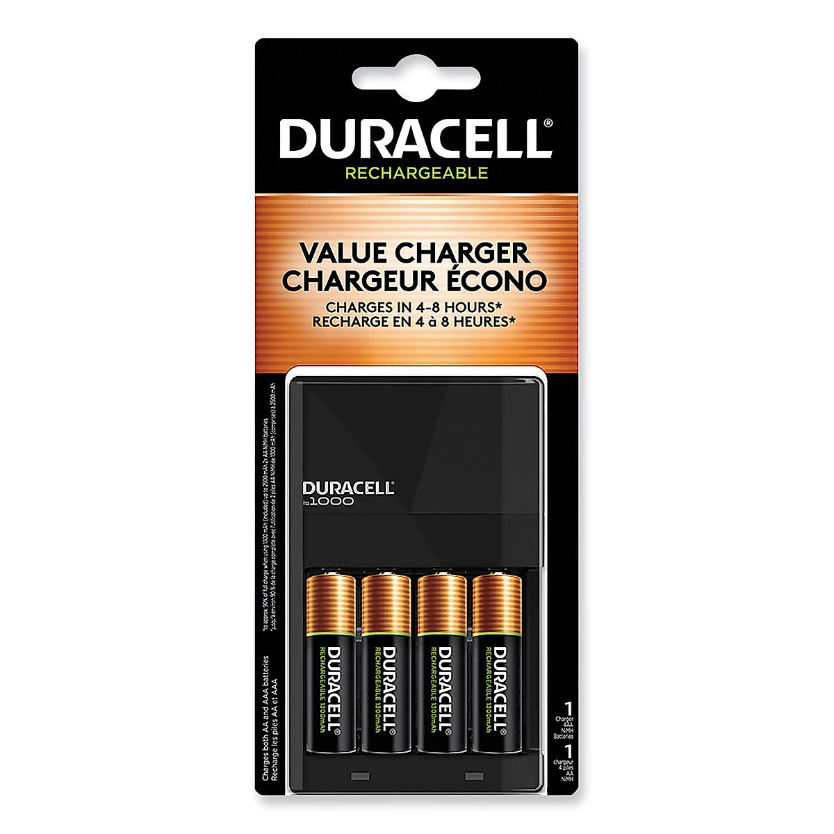 Duracell Fastest Value Charger with 4 AA Batteries 1 Kit (CEF14DX)