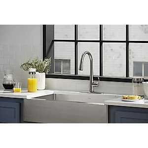 KOHLER Simplice Response Touchless Pull Down Kitchen Faucet in Stainless Steel, K-22036-VS