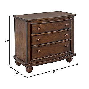 Sunset Trading Bahama Shutter Wood Nightstand, Tropical Walnut