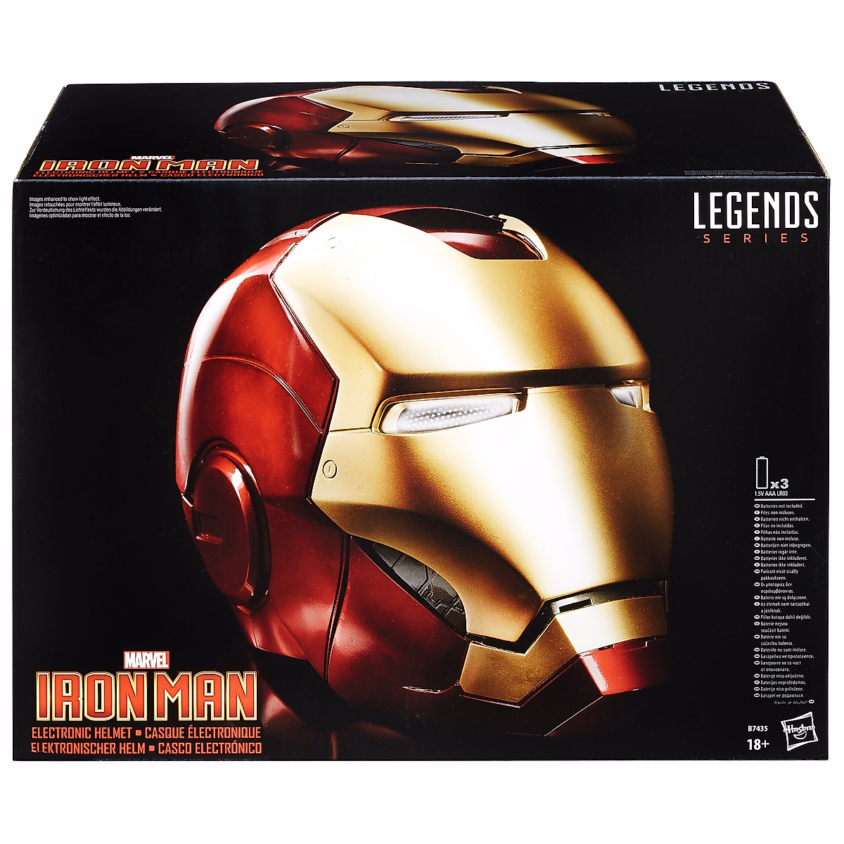 Avengers Marvel Legends Full Scale Iron Man Electronic Helmet Costume Mask