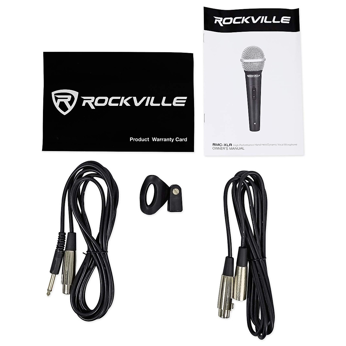 Rockville (2) Dynamic Podcasting Podcast Microphones+Stands+Pop Filters+Cables
