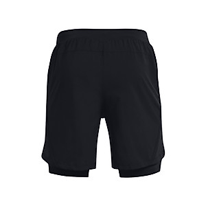 Under Armour Men's Launch Run 7-Inch 2-in-1 Shorts , Black (001)/Reflective , XX-Large