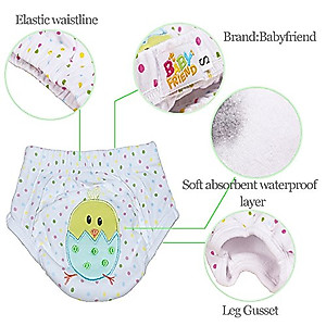 Babyfriend Baby Training Pants Boys Potty Training Underwear Toddler 12M-4T Size 80 Small 18Months 2T Blue