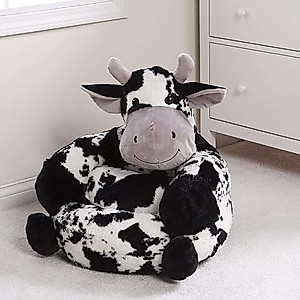 Trend Lab Cow Toddler Chair - Plush Cow Kids Chair, Comfy Pillow Chair for Toddlers 1-3 Years Old, 21x19x19 Inches - Baby Chair, Soft Toddler Lounge Chair, Ideal Kids Bean Bag Chair Alternative