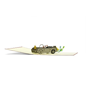 Diese-Klappkarten Wedding Card Car I Elegant and Elegant Wedding Card for Bride and Groom | Gift Idea for Wedding Gift | Gift and Card for Wedding | L19