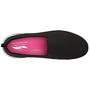 Skechers Women's Go Walk Arch Fit-Grateful Sneakers, Black/Hot Pink, 9