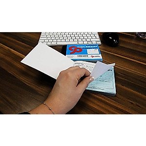 Cherry Carbonless Cash Receipt Book, 3-Part, with Loose-Leaf Writing Shield, A6 (4.1 x 5.8 Inches) 50 Sets, Unnumbered