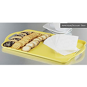 Reston Lloyd Calypso Basics Melamine Serving/Ottoman Handles, Rectangular Tray, Lemon