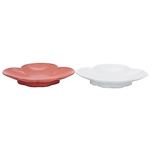 24to3西富陶磁器(Nishitomi) Arita Ware Hakushiyama Kiln Lucky Plate 2 Color Set Red and White Plum