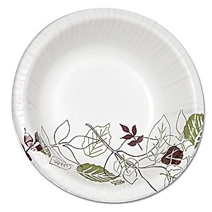 Dixie Pathways Heavyweight Paper Bowls, 20 Oz, White/Green/Burgundy, 125/pack